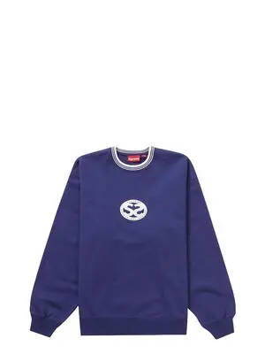 Supreme Double S Crewneck Sweatshirt Washed Navy Blue