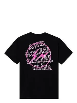 ANTI SOCIAL SOCIAL CLUB Fragment Bolt Tee Shirtin - Black/pink