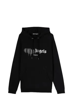 Palm Angels Paris Sprayed Hoodie - Black