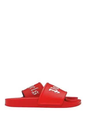 Palm Angels Pool Slides - Red/white