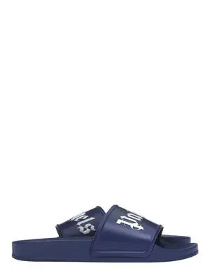 Palm Angels Pool Slides - Dark Blue/white