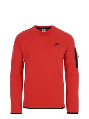 Nike Sportswear Tech Fleece Crewneck Sweatshirt - Red