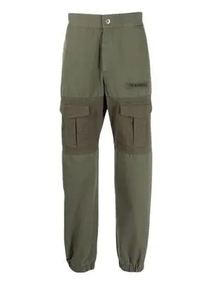 Palm Angels Panelled Pocket Cargo Trousers - Military Green