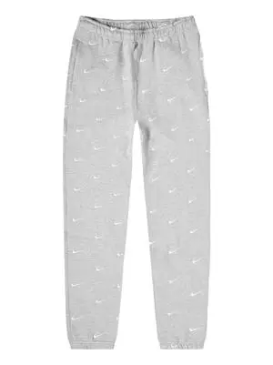 Nike Nrg All Over Swoosh Logo Pants - Grey Heather/white