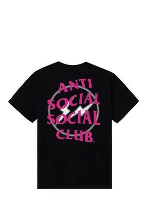 ANTI SOCIAL SOCIAL CLUB Fragment Half Tone Tee Shirtin - Black/pink