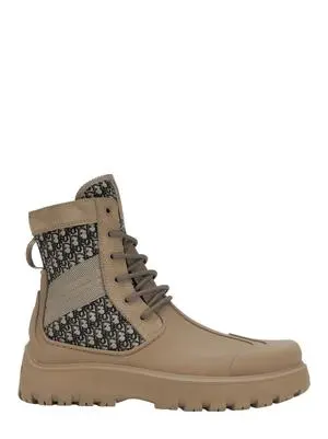 Dior Garden Lace-up Ankle Boots - Brown/beige