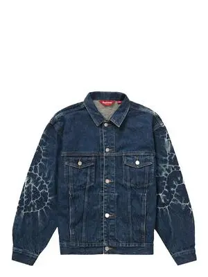Supreme Shibori Denim Trucker Jacket - Rigid Indigo