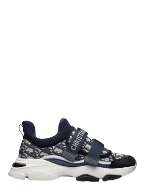 Dior D-wonder Low Technical Fabric Sneakers - Deep Blue/white/dior Oblique