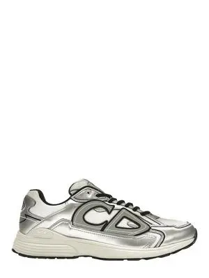 Dior B30 Sneakers - White Mesh/silver/tone Metallic Calfskin