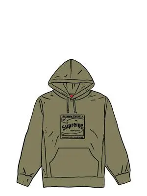 Supreme Hooded Sweatshirt - Light Olive