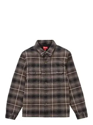 Supreme Shearling Lined Flannel Shirt - Black