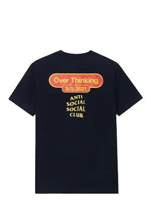 ANTI SOCIAL SOCIAL CLUB Over Thinking 21 Tee Shirt - Navy Blue