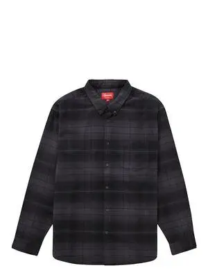 Supreme Shadow Plaid Flannel Shirt - Black