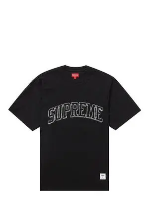 Supreme Sketch Embroidered Short Sleeve Top Black
