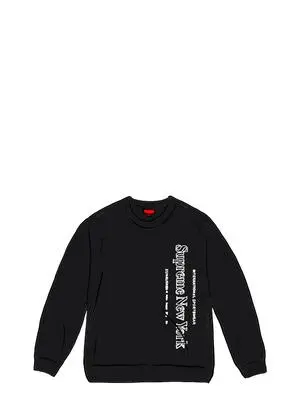 Supreme Side Logo Crewneck Sweatshirt - Black