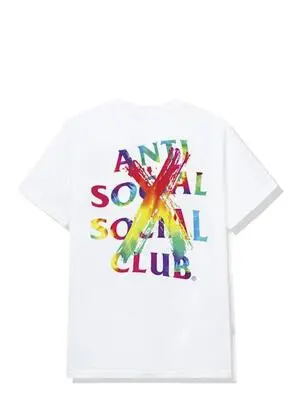 ANTI SOCIAL SOCIAL CLUB Cancelled Rainbow Tee Shirt - White