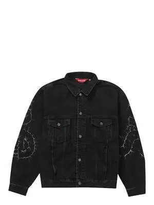 Supreme Shibori Denim Trucker Jacket - Black
