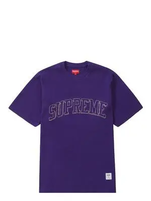 Supreme Sketch Embroidered Short Sleeve Top - Purple