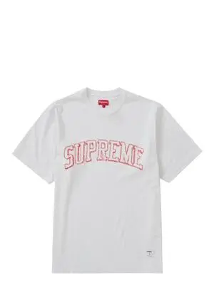 Supreme Sketch Embroidered Short Sleeve Top White