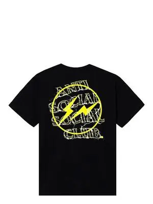 ANTI SOCIAL SOCIAL CLUB Fragment Bolt Tee Shirtin - Black/yellow