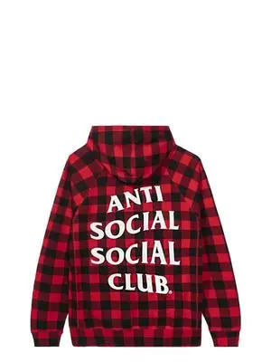 ANTI SOCIAL SOCIAL CLUB Crossed Out Hoodie - Checkered Red