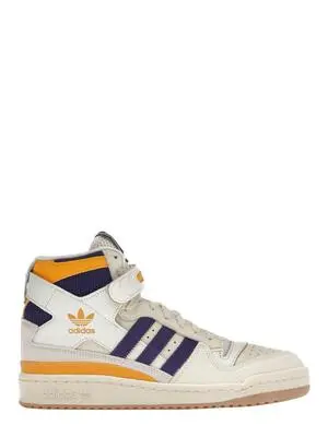 Adidas Forum 84 High Sneakers - Cream White/collegiate Purple/collegiate Gold