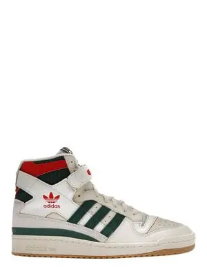 Adidas Forum 84 High Top Sneakers - Cream White/collegiate Green/red