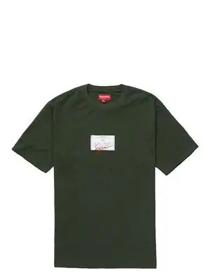 Supreme Signature Label Short Sleeve Top Olive