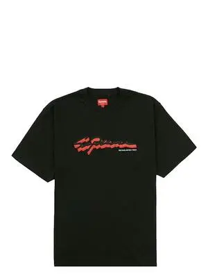 Supreme Shadow Script Short Sleeve Top Black