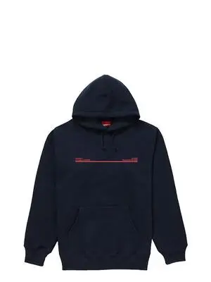 Supreme Shop Hooded Sweatshirt - Navy Blue Los Angeles