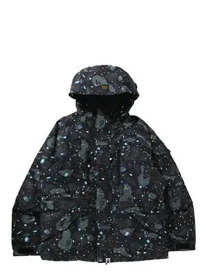 A BATHING APE Space Camo Loose Fit Down Jacket - Black