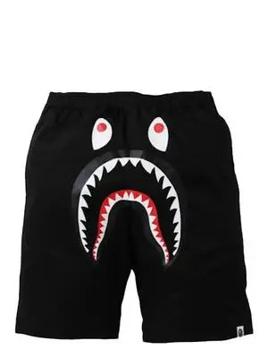 A BATHING APE Space Camo Shark Reversible Shorts - Black
