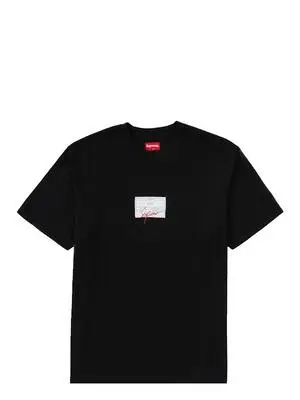 Supreme Signature Label Short Sleeve Top Black