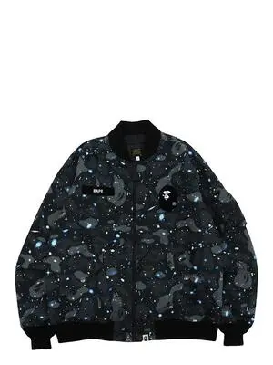 A BATHING APE Loose Fit Ma1 Jacket - Black