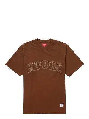 Supreme Sketch Embroidered Short Sleeve Top Brown