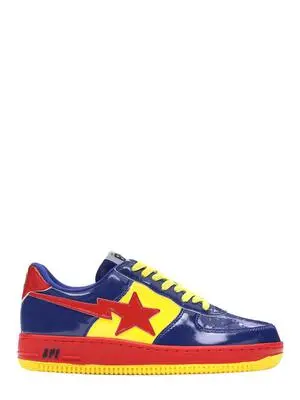 BAPE A Bathing Ape Bape Sta Low DC Comics Superman Sneakers Navy Blue/yellow/red