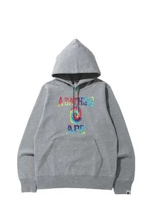 A BATHING APE Tie Dye Pullover Hoodie - Grey