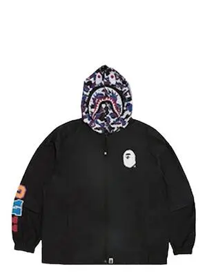 A BATHING APE Shark Windbreaker Jacket - Black