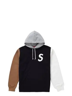 Supreme Logo Colorblocked Hooded Sweatshirt - Black