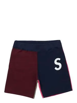 Supreme Logo Colorblocked Sweatshort - Navy Blue