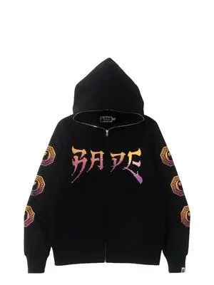 A BATHING APE Swarovski Graphic Full Zip Hoodie - Black