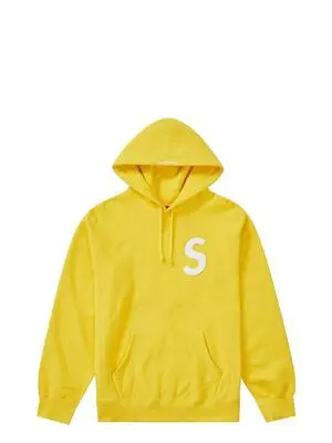 Supreme Logo Hooded Sweatshirt - Yellow