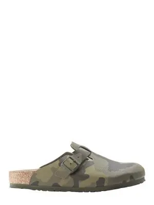 BIRKENSTOCK Boston Birkoflor Clogs - Desert Soil Camo Green