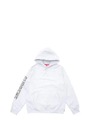 Supreme Hooded Sweatshirt With Sleeve Embroidery - Ash Grey