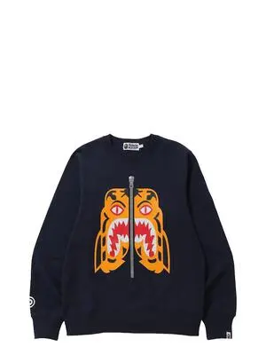 A BATHING APE Tiger Crewneck Sweatshirt - Navy Blue