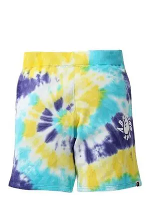 A BATHING APE Tie Dye Sweat Shorts Multi