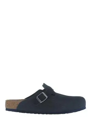 BIRKENSTOCK Boston Embossed Corduroy Suede Clogs - Midnight