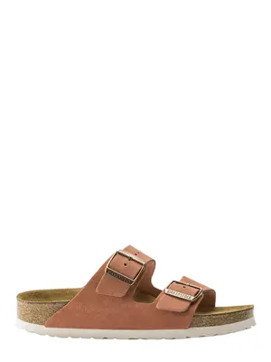 BIRKENSTOCK Arizona Soft Footbed Suede Sandals Earth Red