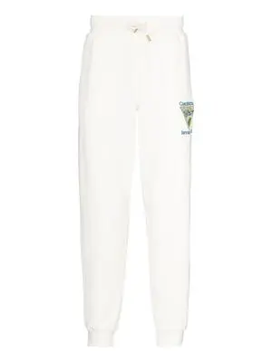 Casablanca Tennis Club Embroidered Sweatpant - White