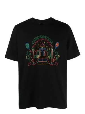 Casablanca Crayon Temple T-shirt - Black